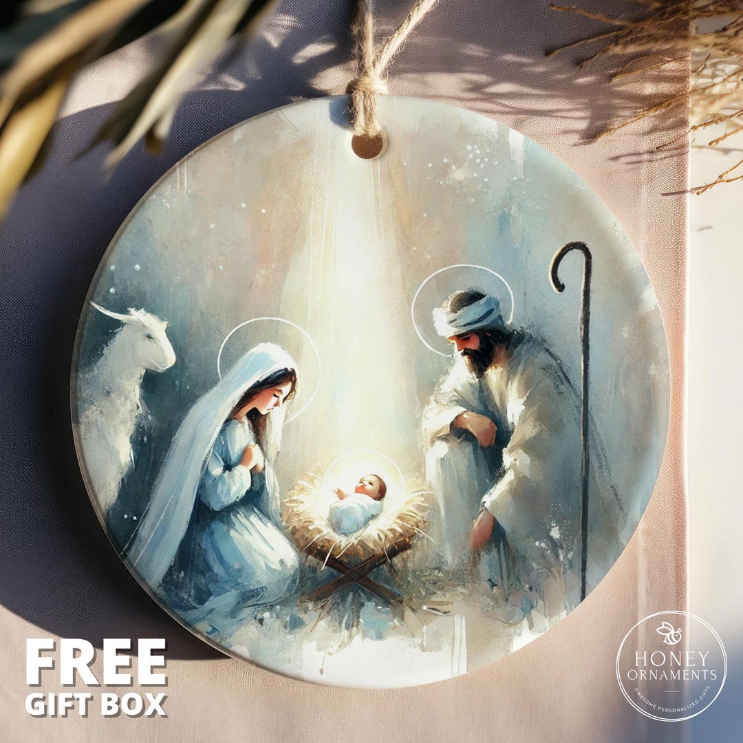 Nativity Scene Christmas Ornament - Religious Christmas Ornament ...