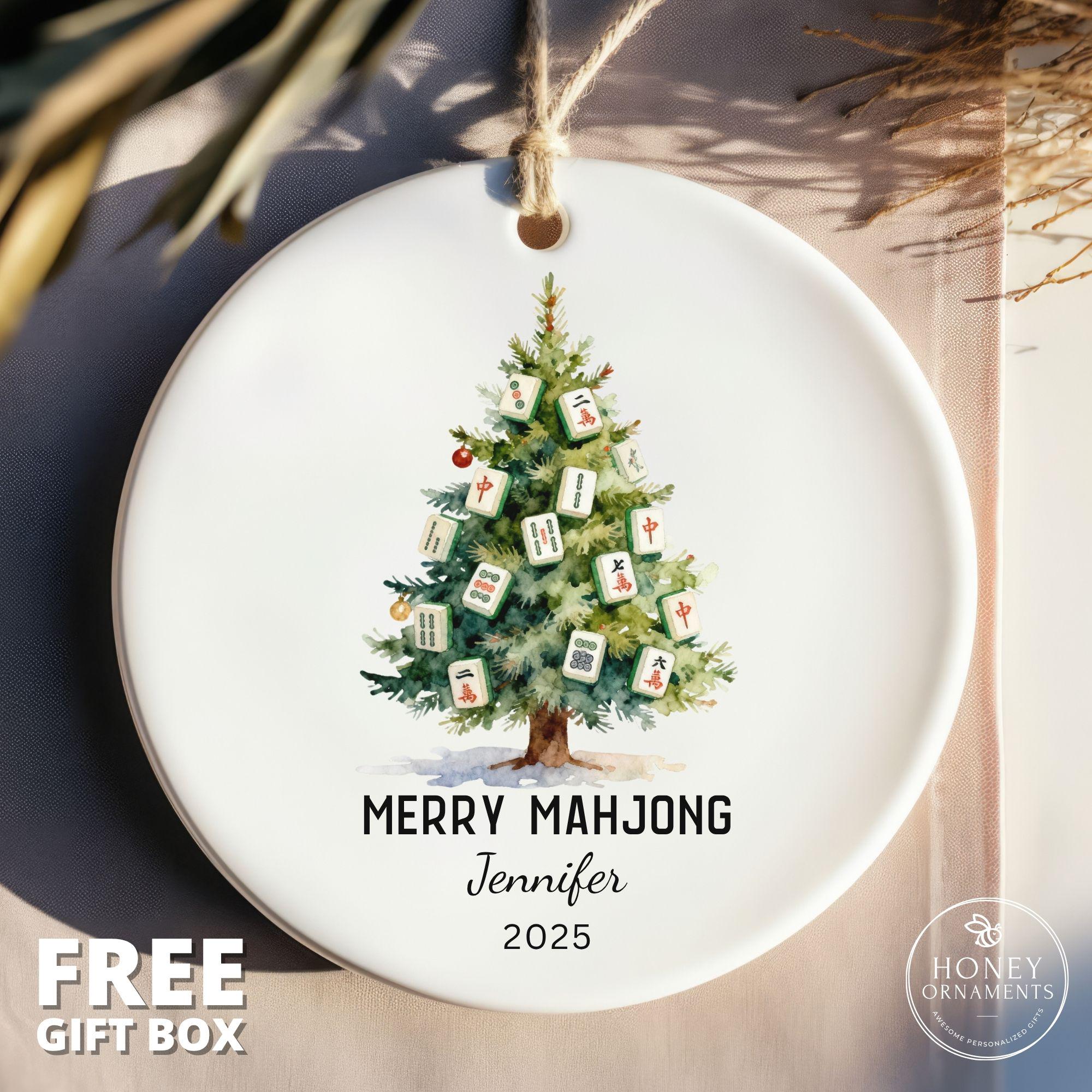 Merry Mahjong Ornament Personalized Mahjong Christmas Tree Ornament ...