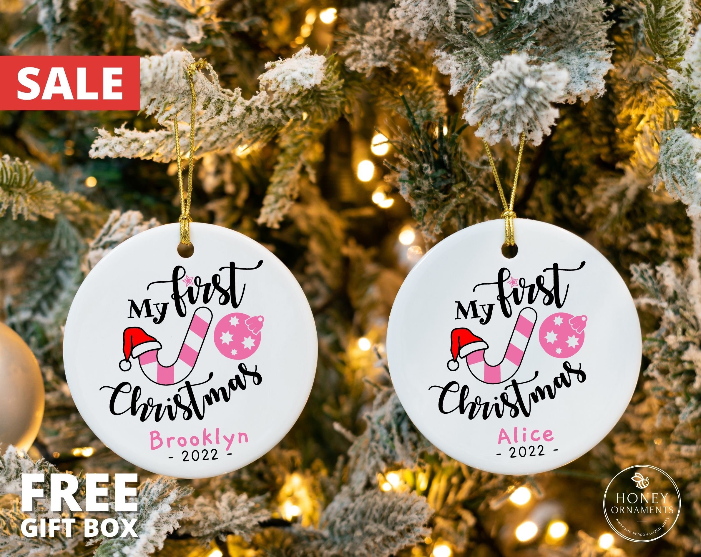 My First Christmas Ornament, Baby Ornament 2025, Personalized Baby's ...
