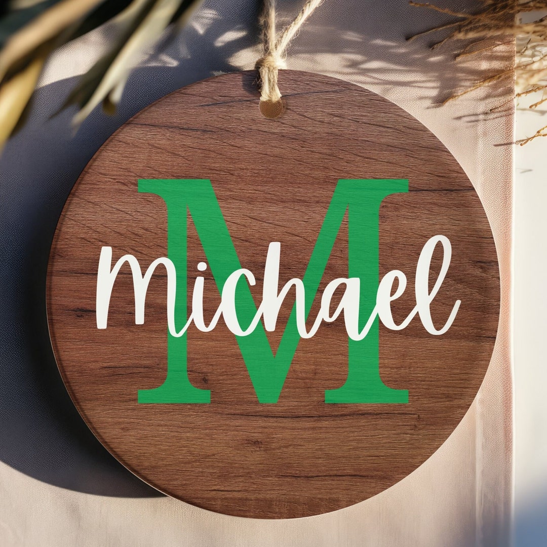 Personalized Monogrammed Ornament, Kids Christmas Ornament, Family ...