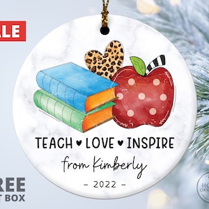 Teach Love Inspire Teacher Gift, Preschool Daycare Teacher Gift ...