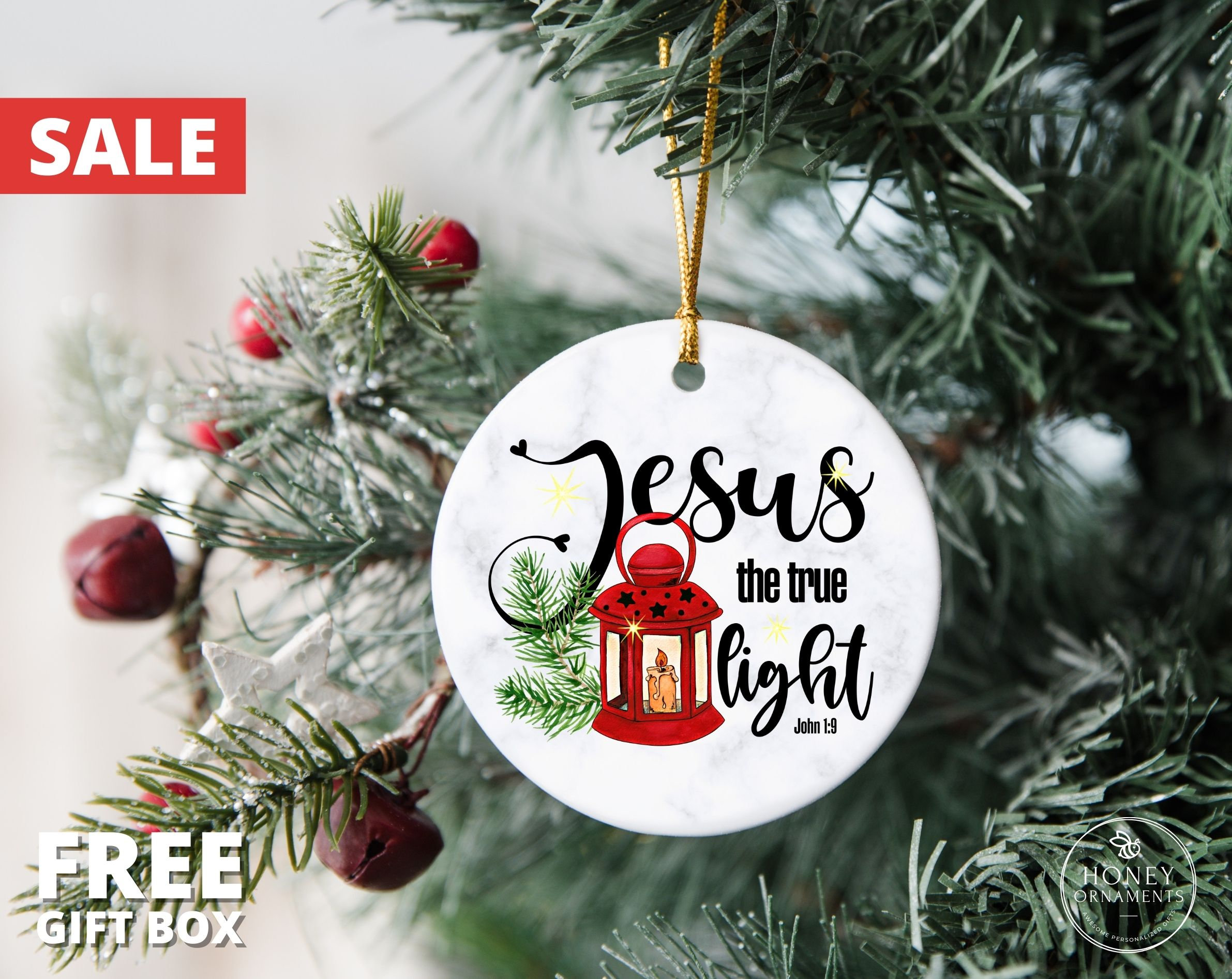 Jesus the True Light John 1:9 Christmas Ornament Christian - Etsy