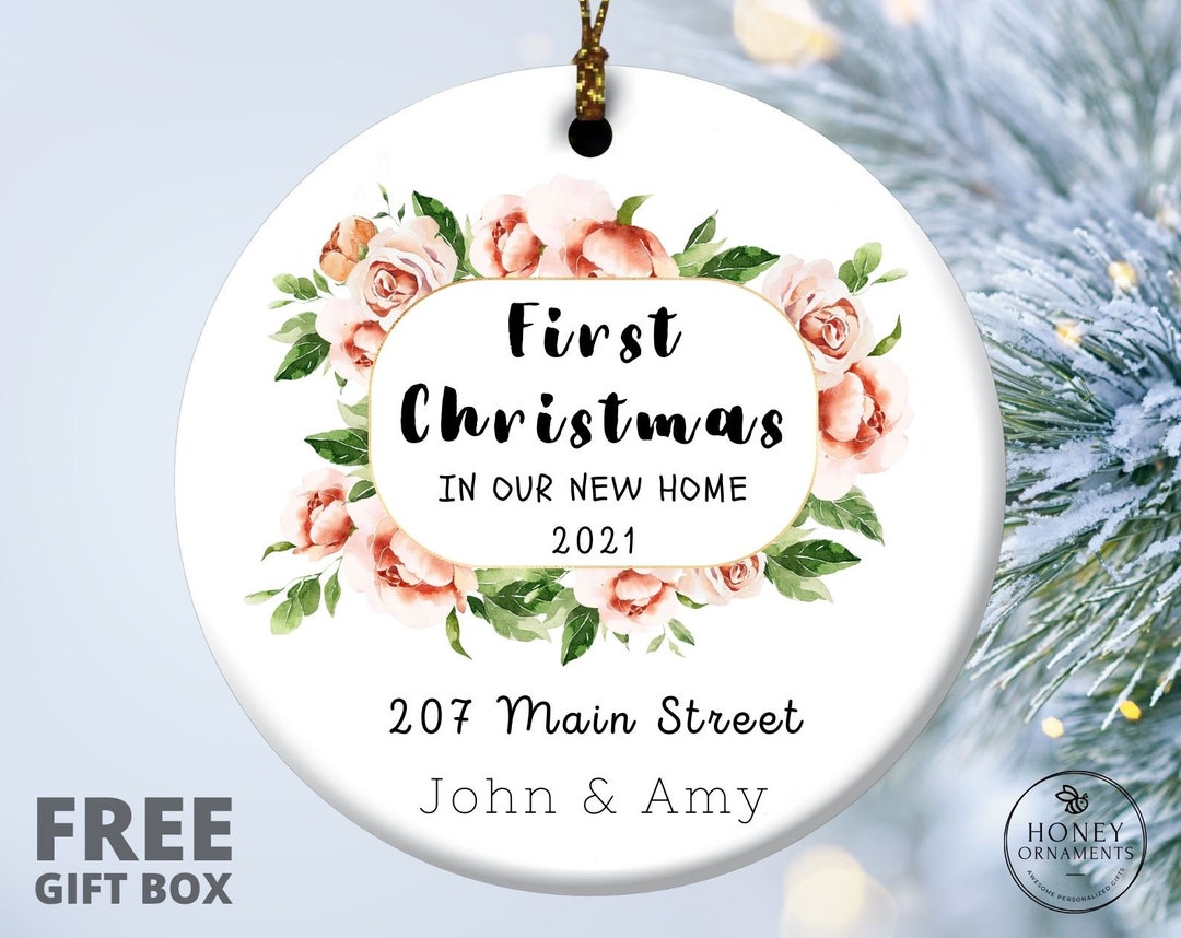 New Home Ornament - Personalized First Home Christmas Ornament - Custom ...
