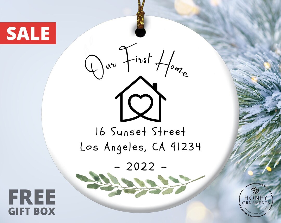 First Home Ornament, Personalized New Home Christmas Ornament, First ...