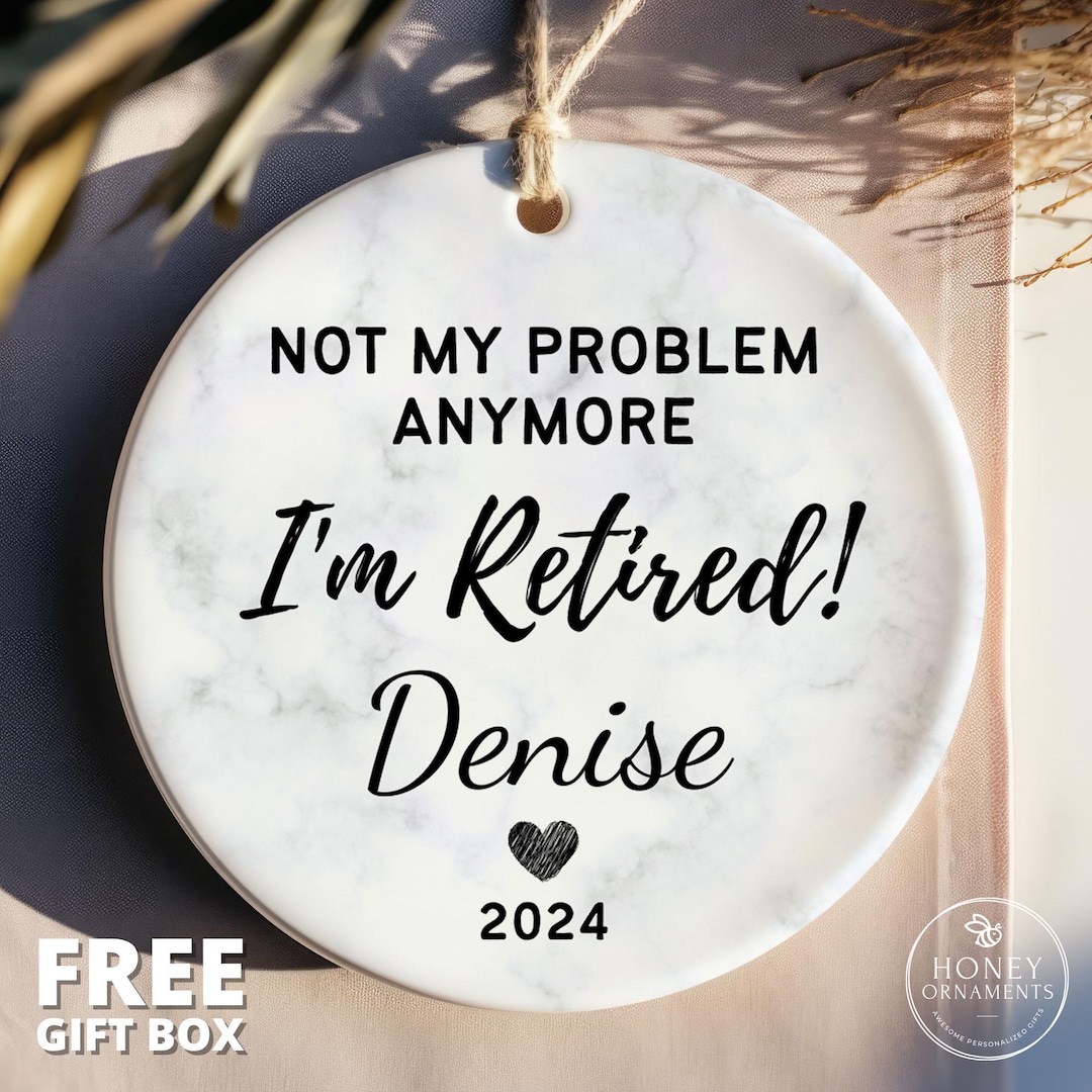 Personalized Retirement Ornament, Funny Retirement Gift for Women ...