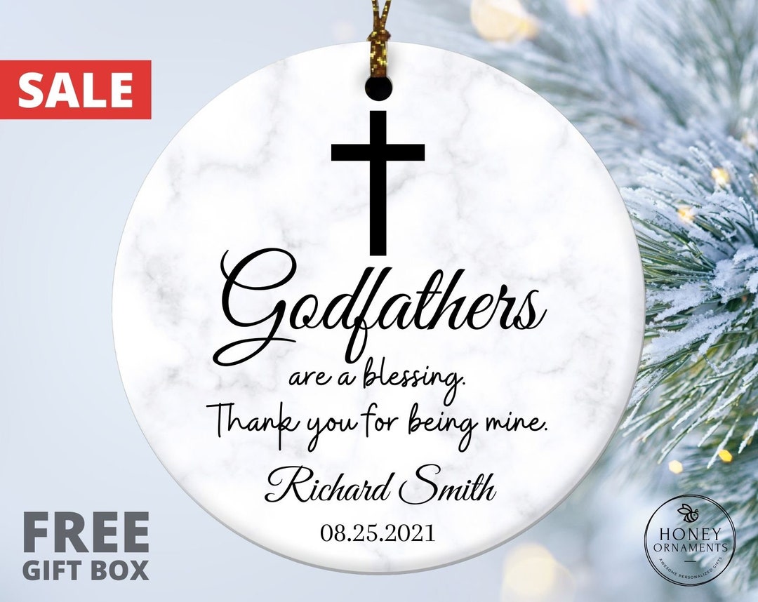Personalized Godfather Ornament, Gift for Godfather, Custom Gift for ...