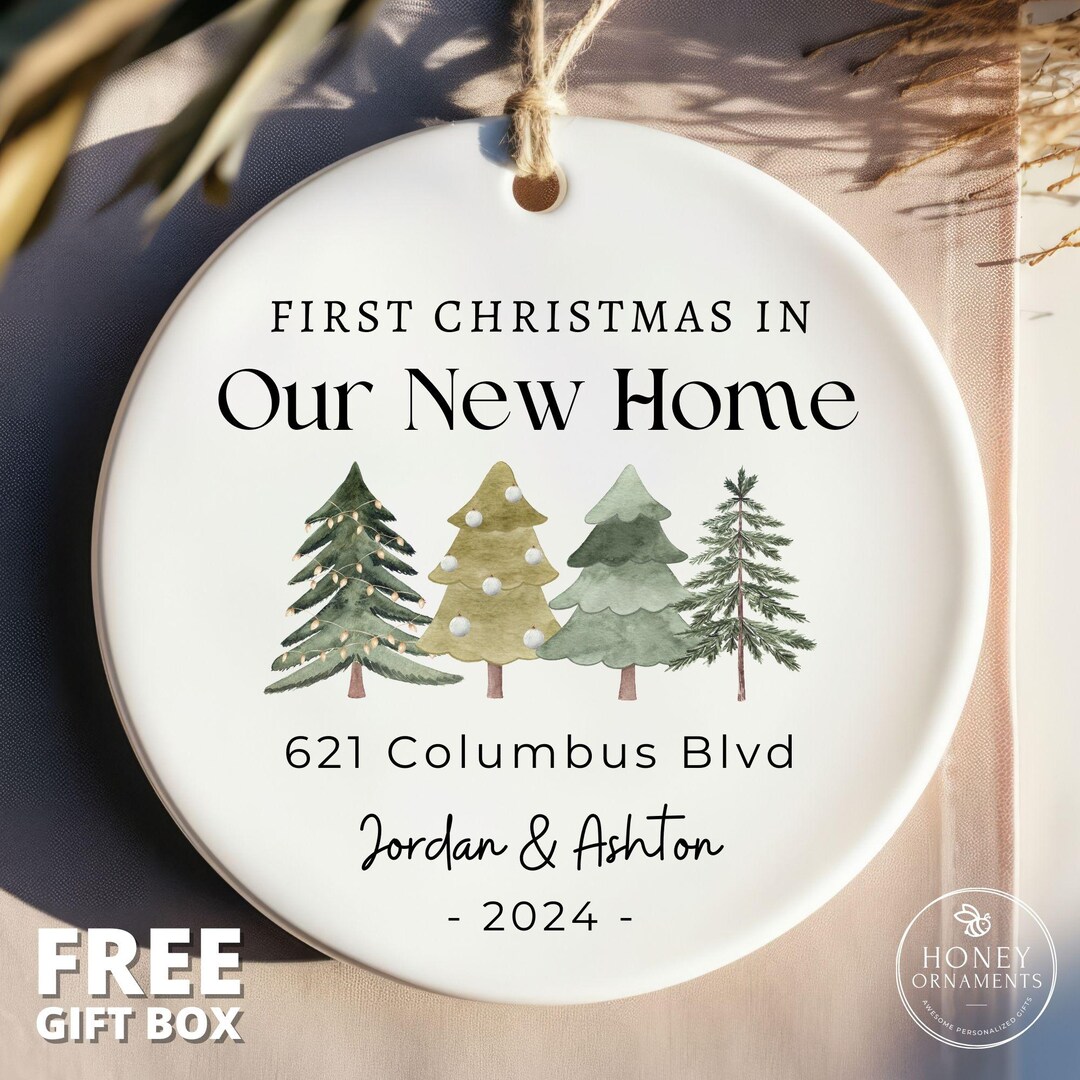 First Christmas in Our New Home Christmas Ornaments, Personalized Our ...