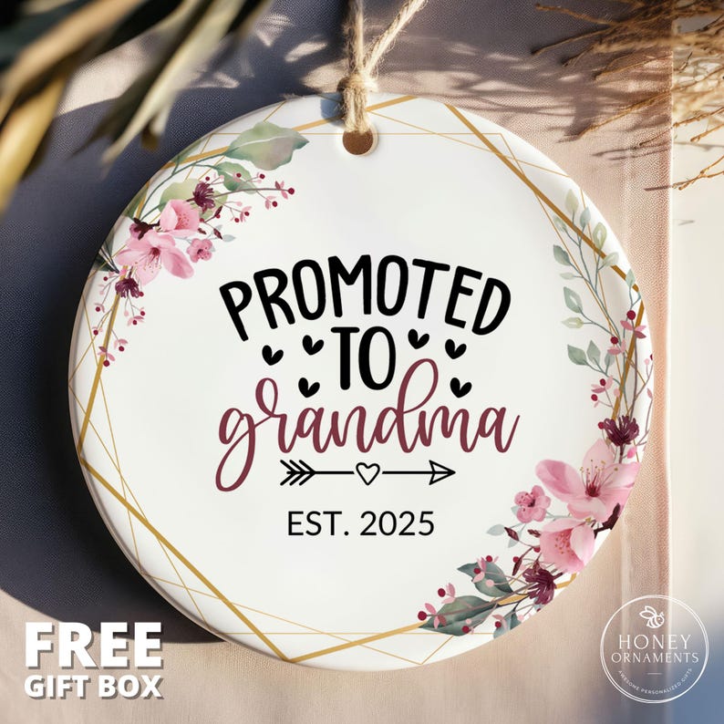 First Time Grandma Ornament, Promoted to Grandma, New Grandma Gift ...