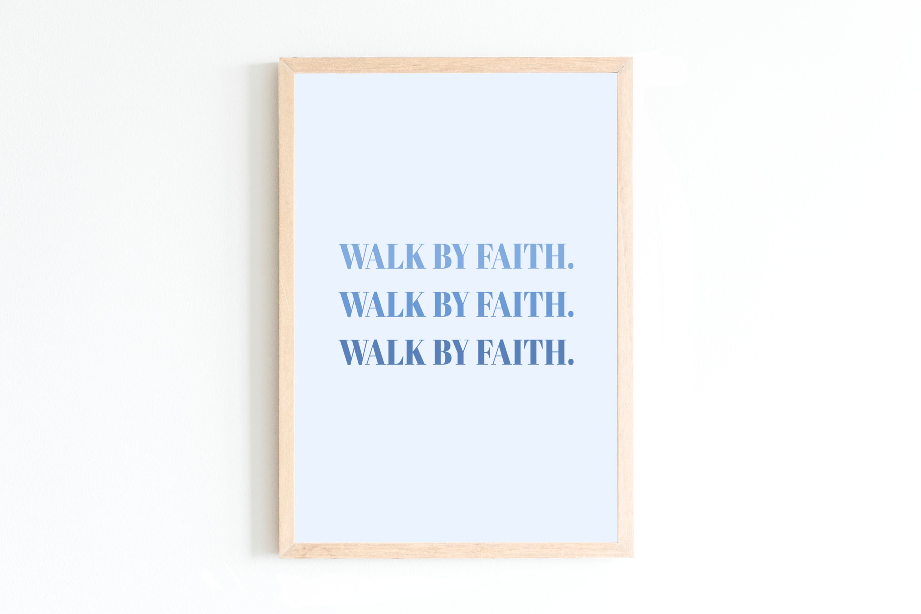 Printable Walk by Faith Wall Art, Corinthians Bible Verse Art ...