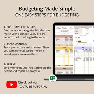 Family Budget Template With Dashboards, Income Expense Tracker Excel ...