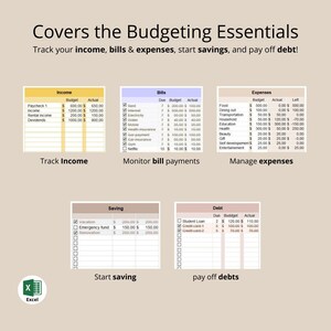 Family Budget Template With Dashboards, Income Expense Tracker Excel ...