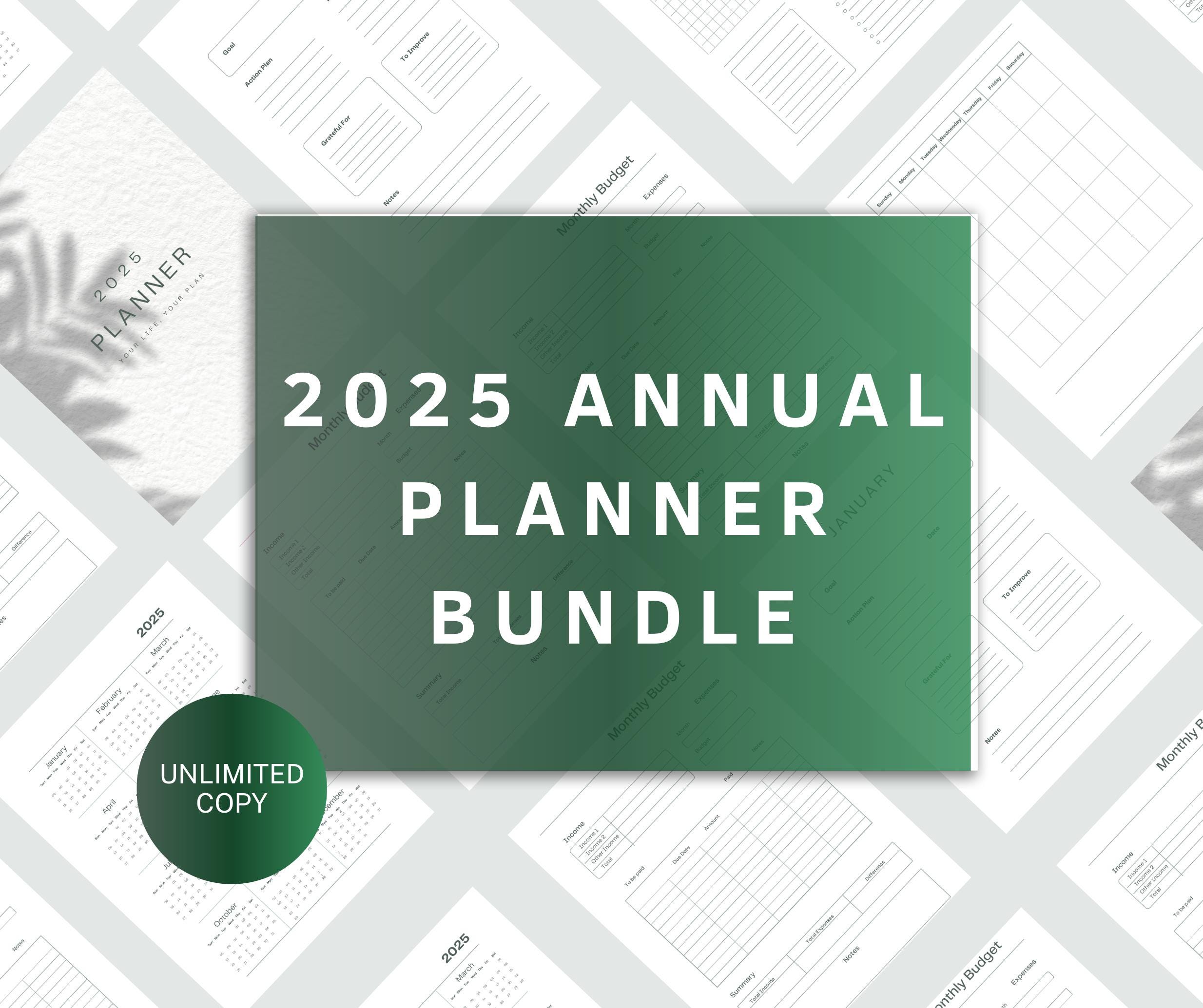 2025 Minimalist Digital Planner, 2025 Monthly Planner Vertical ...