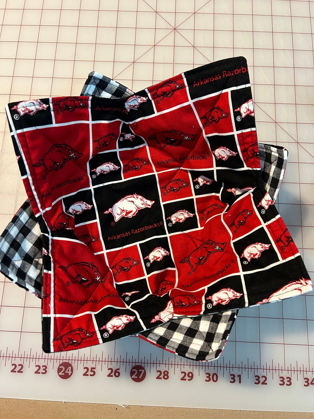 Go Hogs Go!!! Razorback XL Reversible Microwavable Bowl Cozy. Set of 2 ...