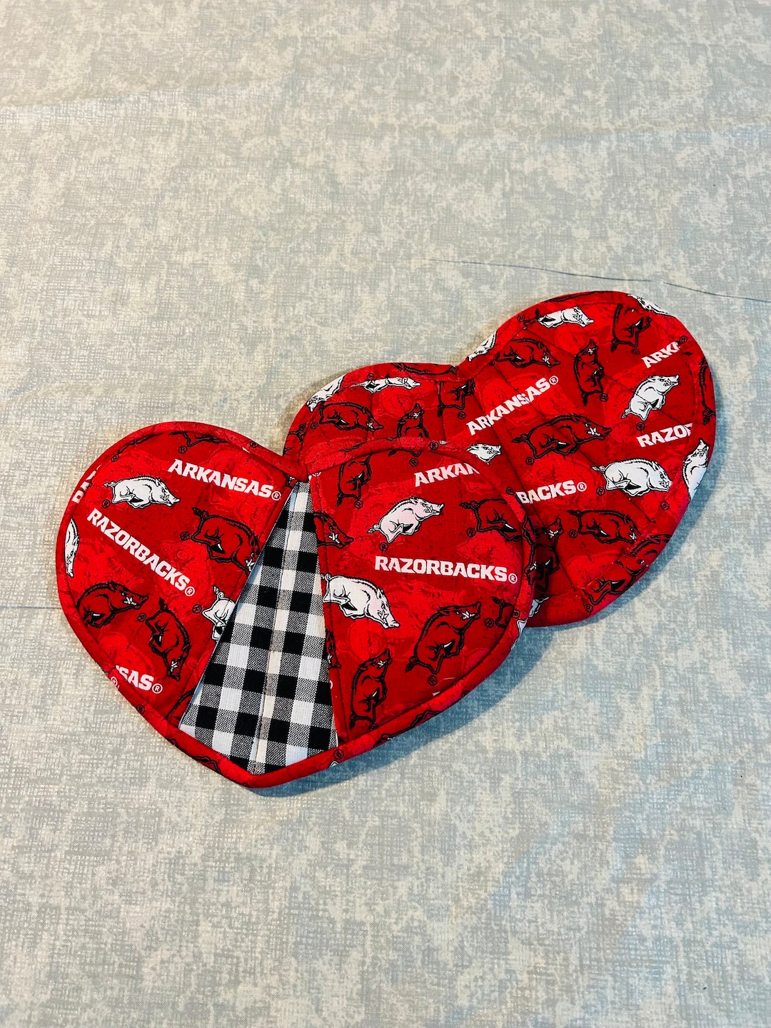 Go Hogs Go!! Razorback Heart Potholders - Set of 2 - Etsy