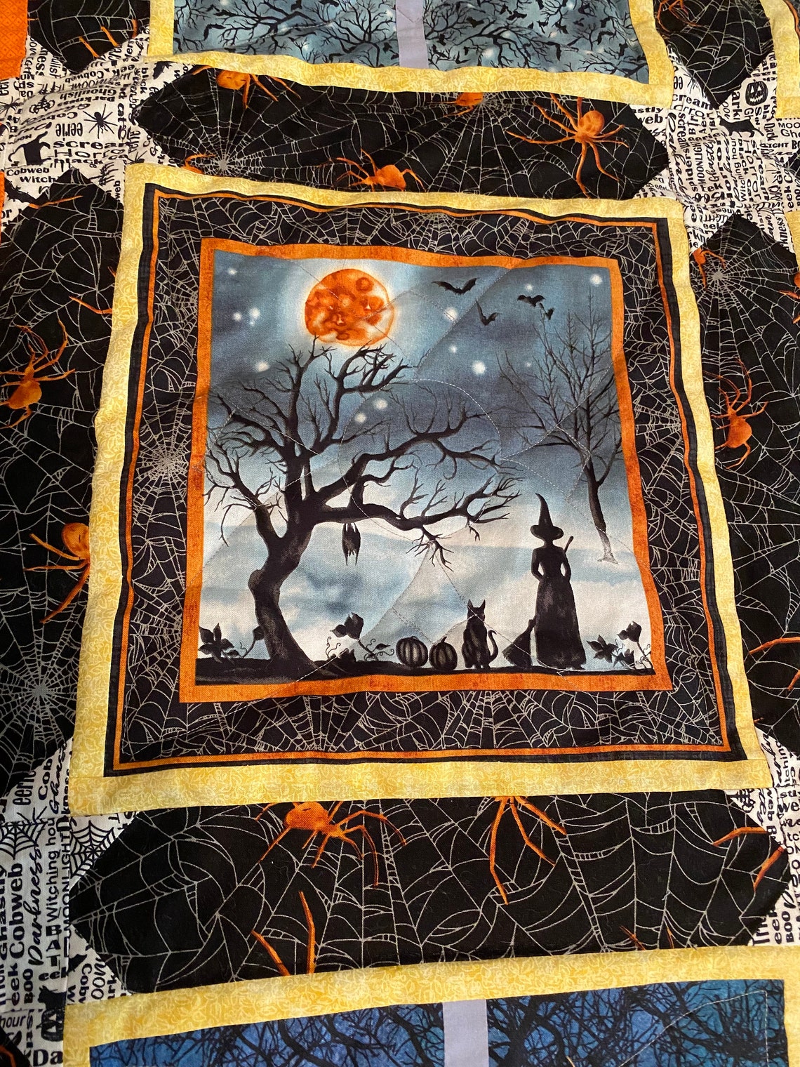 Harvest Moon Quilt With All the Creepy You Can Imagine. Measures 75 X ...