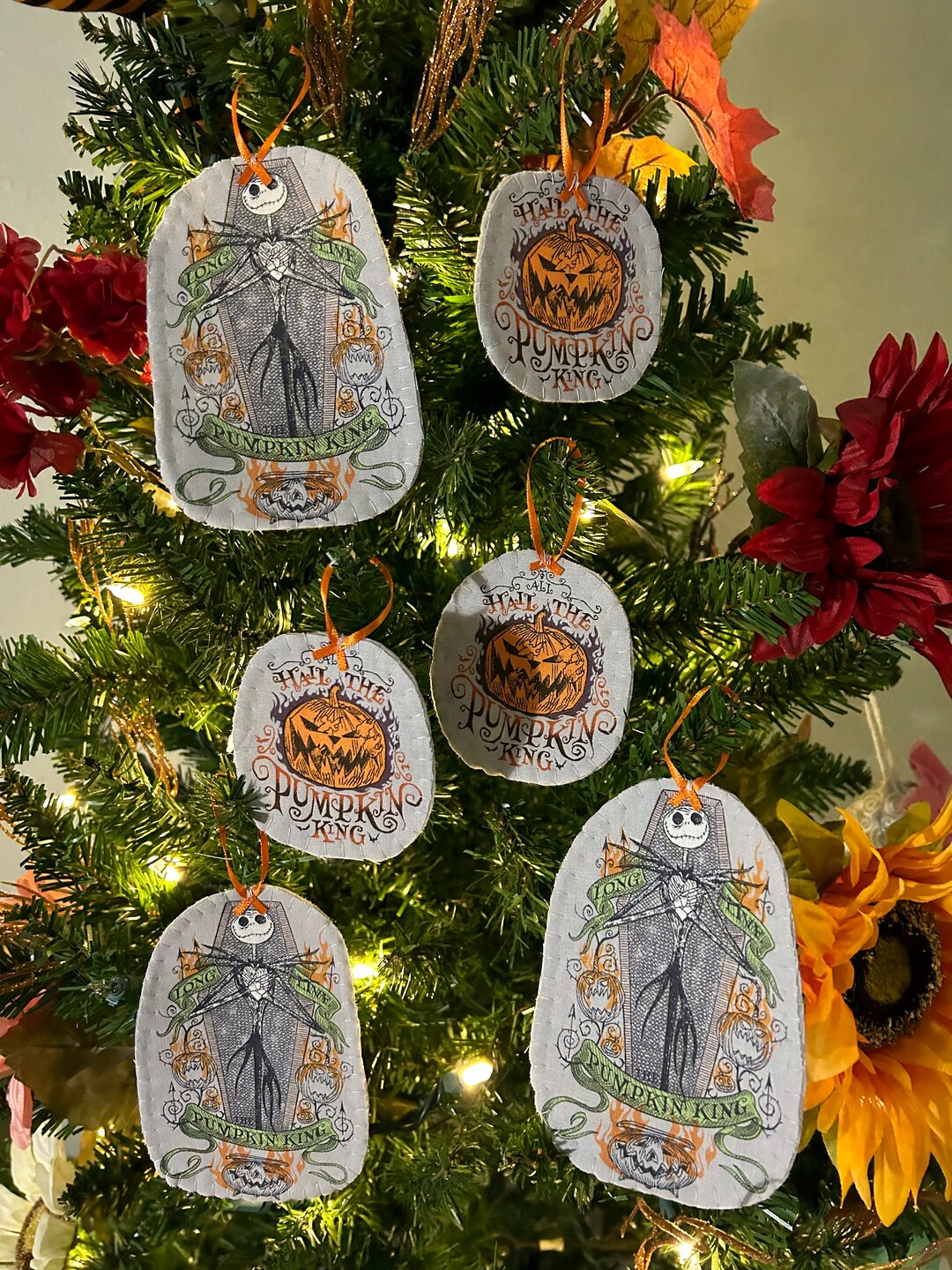 NBC Jack Skellington and Pumpkin King Ornaments. Set of 6 Total, 3 Jack ...