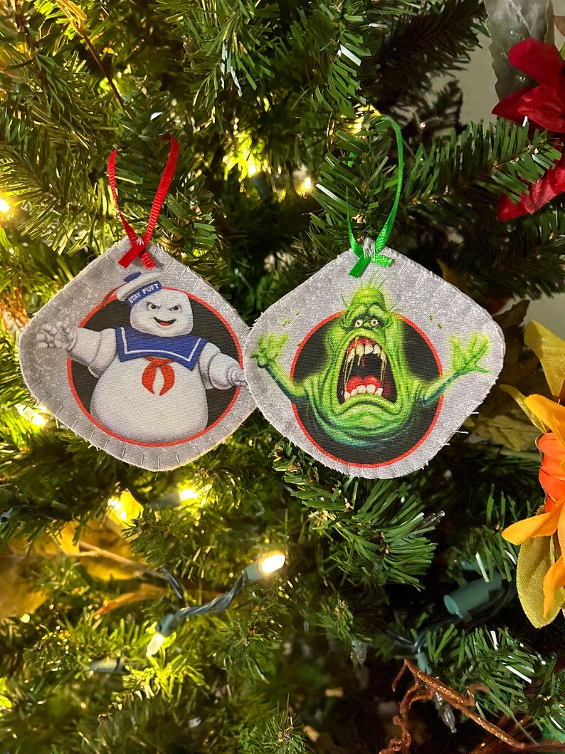 Ghostbuster Ornaments - Set of 5 - 2 Slimmer - 2 Stay Puff and 1 ...