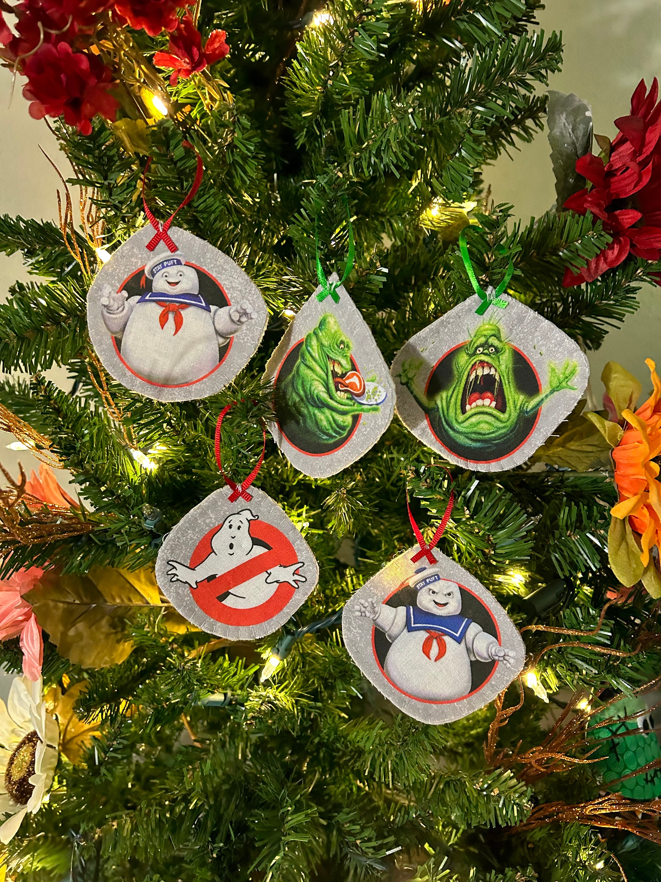 Ghostbuster Ornaments Set of 5 2 Slimmer 2 Stay Puff and - Etsy