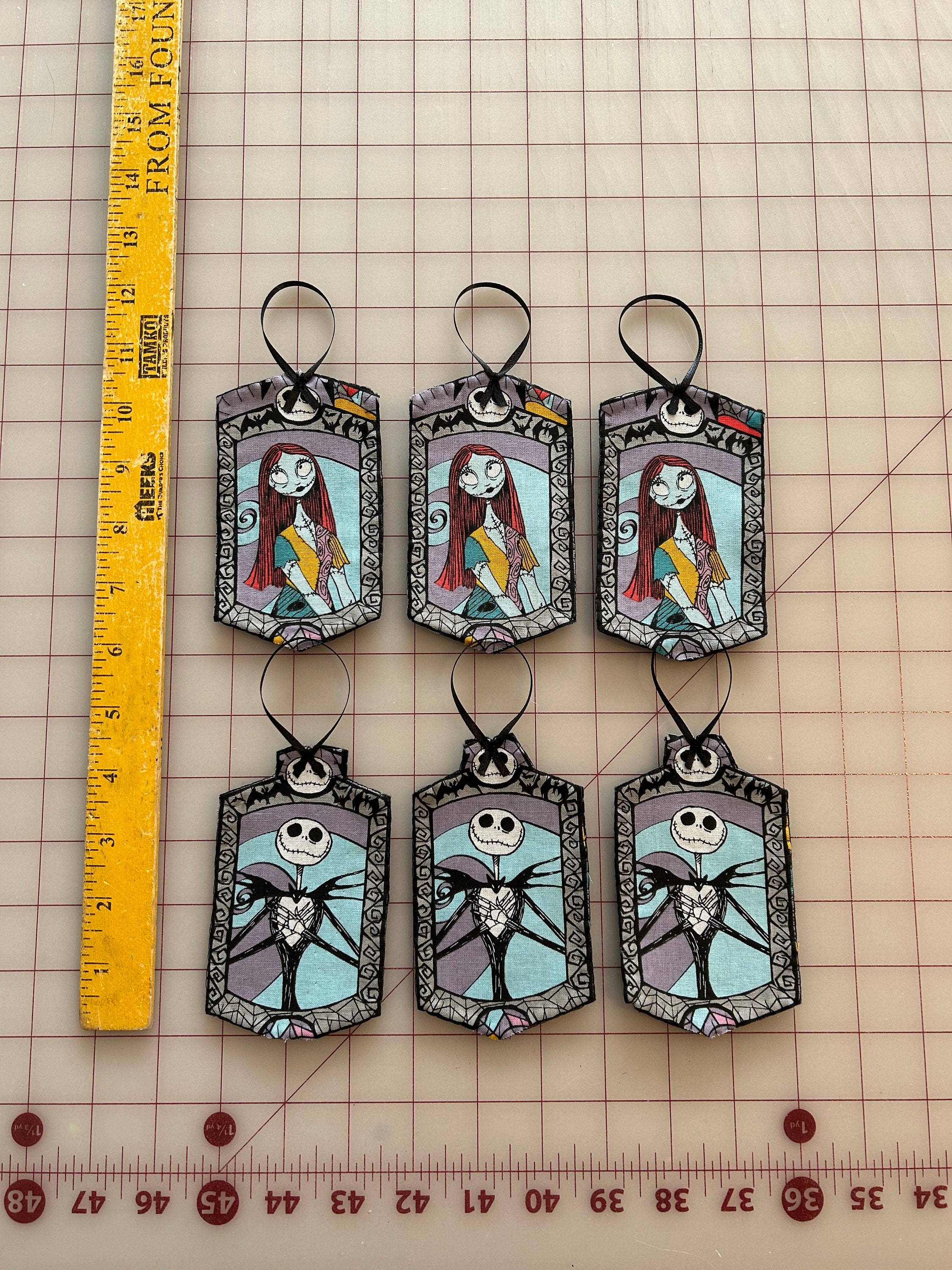 NBC Jack and Sally Ornaments for a Seasonal Tree. Set of 6, 3 Jack and ...