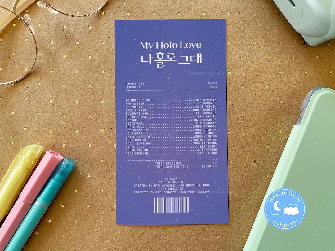 MY HOLO LOVE -- Kdrama Receipts - Etsy