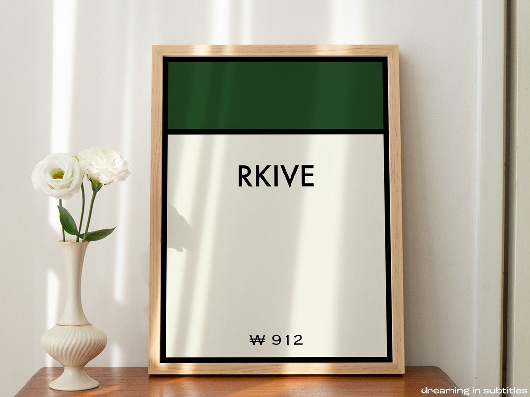 BTS RM Rkive Monopoly Poster - Wall Art, Bts Merch, Bangtan Poster ...