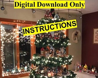 Rotating Christmas Tree Village Display - Etsy