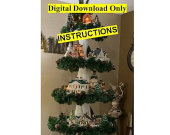 Rotating Christmas Tree Village Display - Etsy