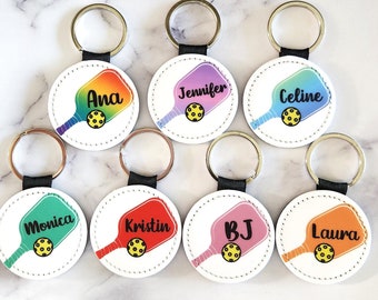 PU Vegan Leather Custom Name Softball Key Chain, Personalized Sports ...
