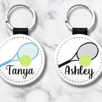Personalized Tennis Keychain Racket Ball, Miniature Real Tennis ...