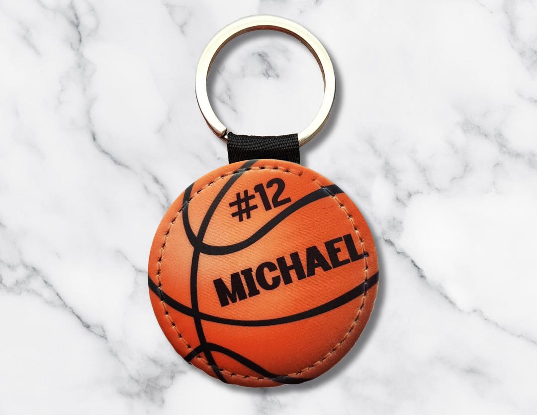 Personalized Basketball Key Chain With Team Number, Custom Sports Team ...