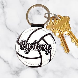 Custom Name Sports Key Chain, Personalized Sports Team Number Key Chain ...