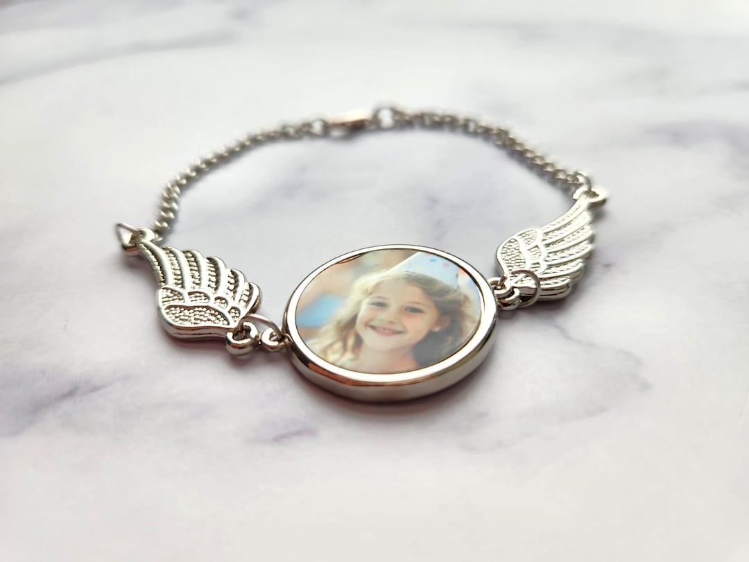 Custom Photo Angel Wing Bracelets– Personalized Keepsake Jewelry, Gift ...