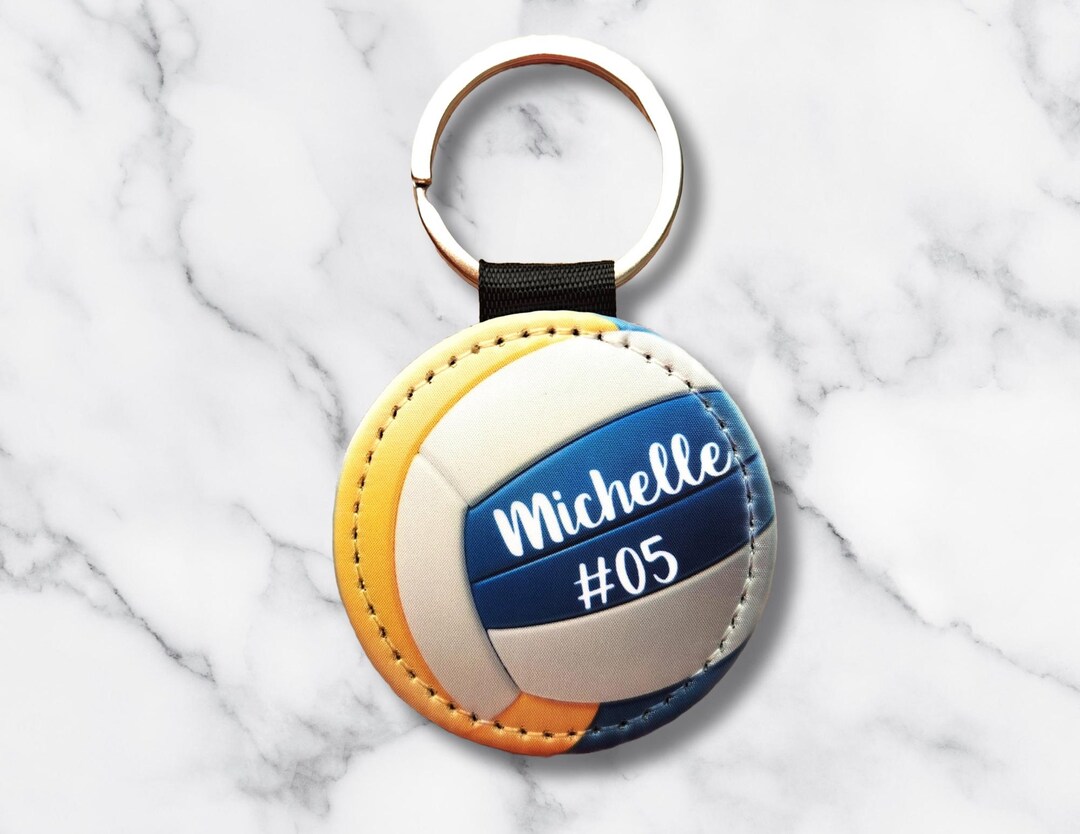 Personalized Volleyball Key Chain, Custom Sports Team Key Ring, Team ...
