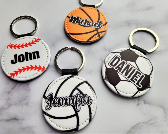 Number Keychain, Jersey Sport for Baseball, Hockey, Soccer, Softball ...