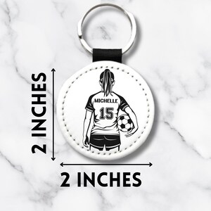 Personalized Girl Soccer Keychain – Custom Name & Team Number – Soccer ...