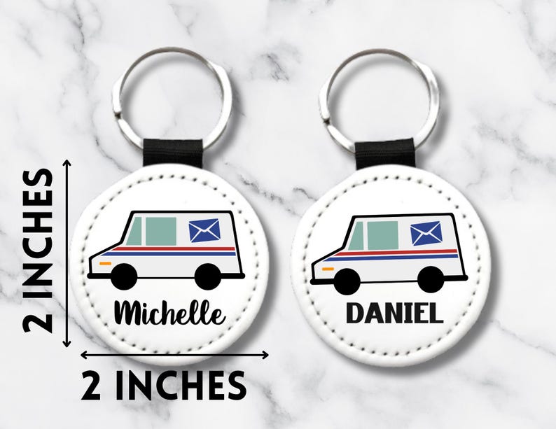 Custom Mail Carrier Keychain – Postal Truck Design – Add Name or Text ...