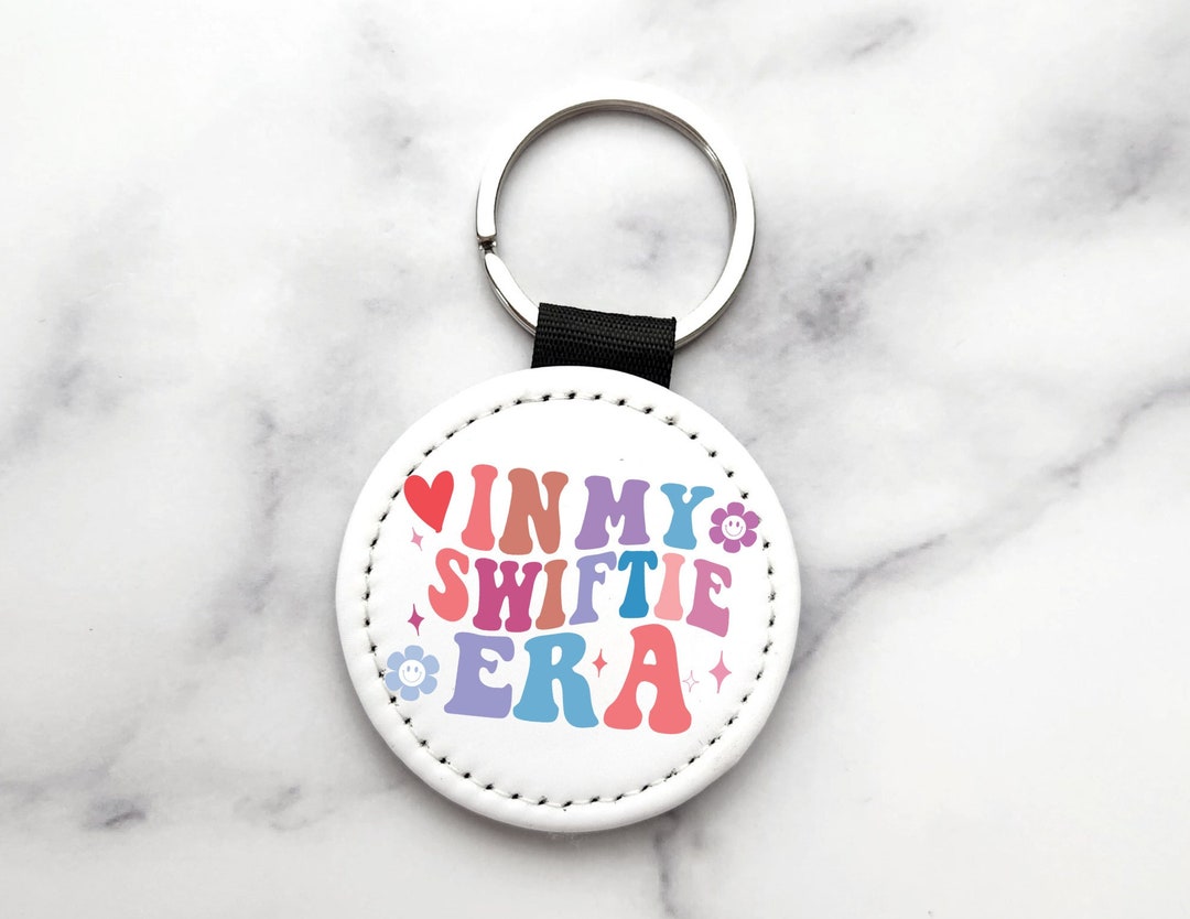 Custom Name Retro Groovy in My Swiftie Era PU Leather Key Chain - Etsy