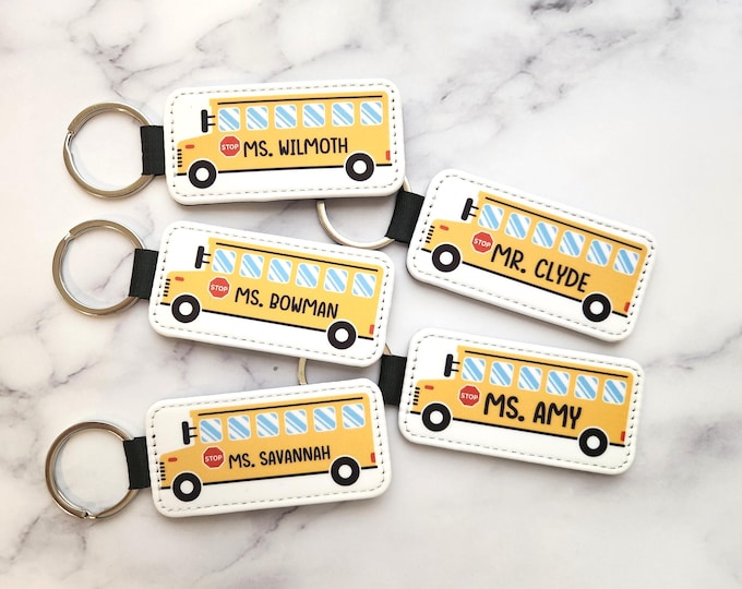 Bus Driver Keychains / Bus Driver Bus Aide Gifts / Bus Driver ...