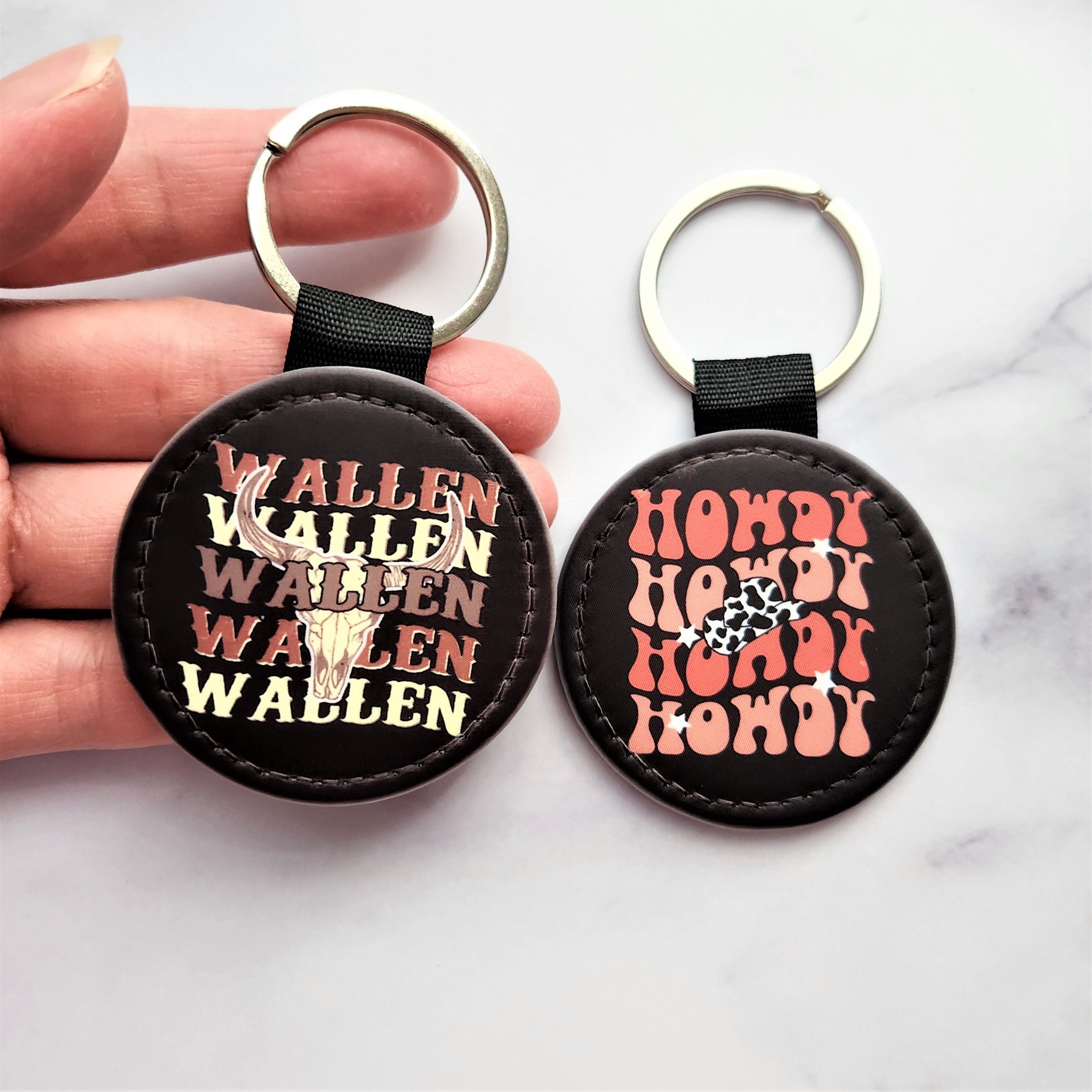 Western Cowboy Wallen Howdy Yeehaw Key Chain PU Leather Key - Etsy