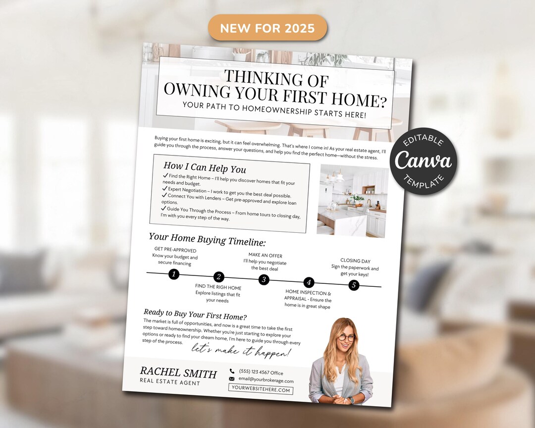 First Time Home Buyer Flyer | Buyer Prospecting Flyer | Real Estate ...
