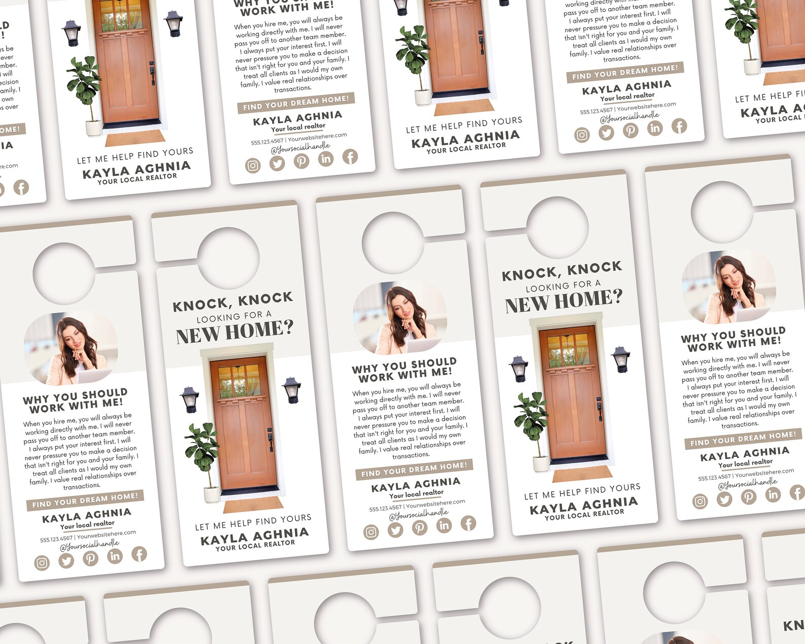Real Estate Door Hanger Template Vol 1 | Realtor Door Knocking | Real ...