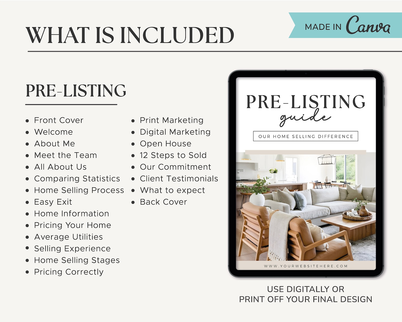 Seller Pre-listing Presentation | Real Estate Template | Seller Guide ...