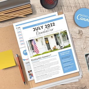 Real Estate July Newsletter | Real Estate Marketing | Realtor ...