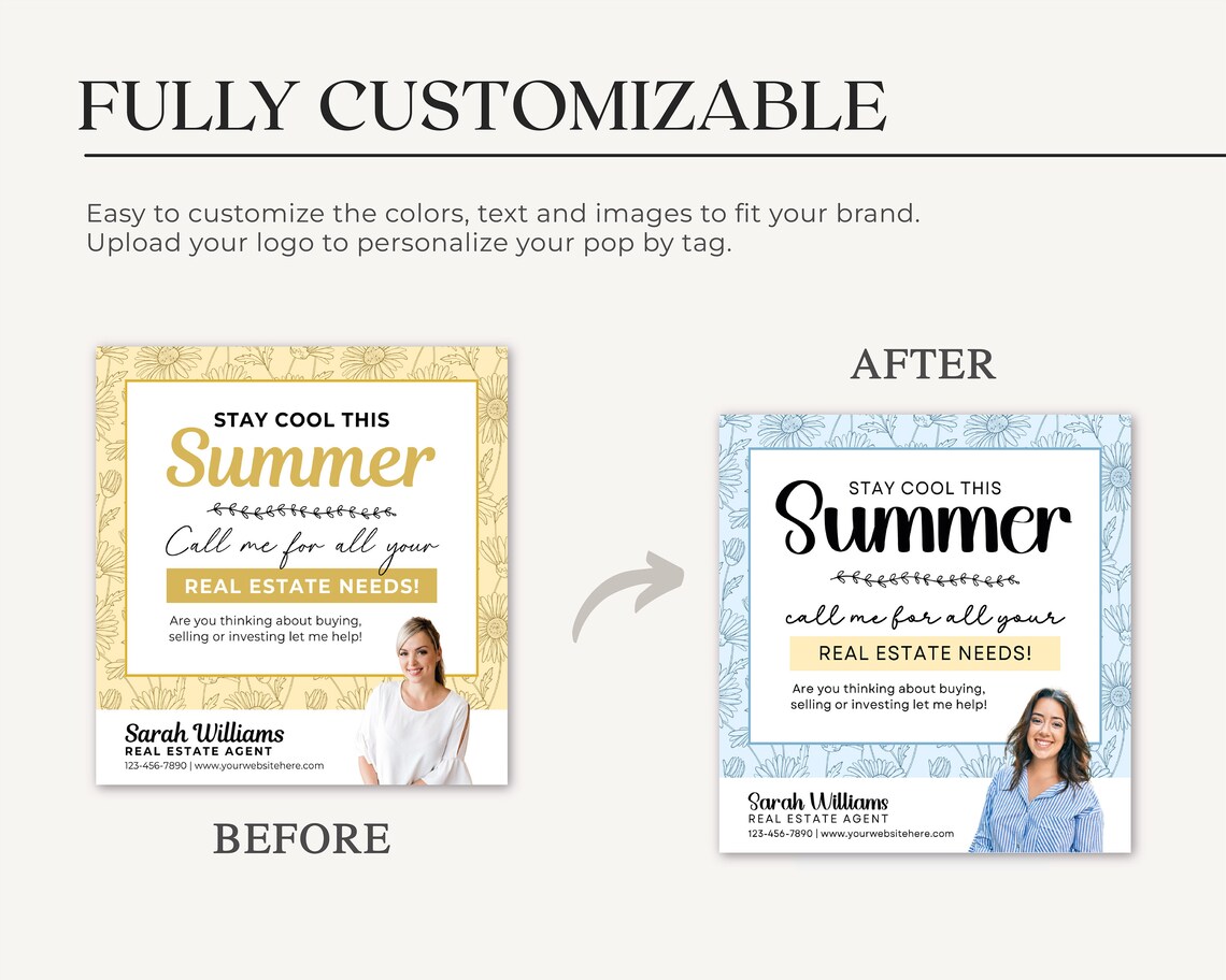 Realtor Summer Gift Tags | Real Estate Heating up Pop by Tags | Summer ...