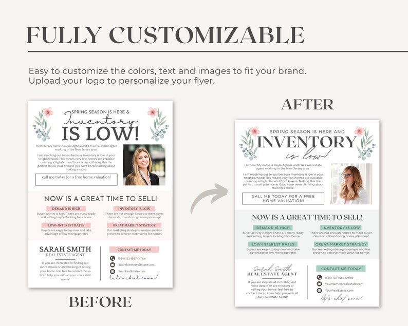 Spring Real Estate Flyer Real Estate Low Inventory Flyer - Etsy