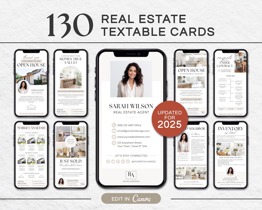 Real Estate Textable Bundle | Realtor Digital Business Card Bundle ...