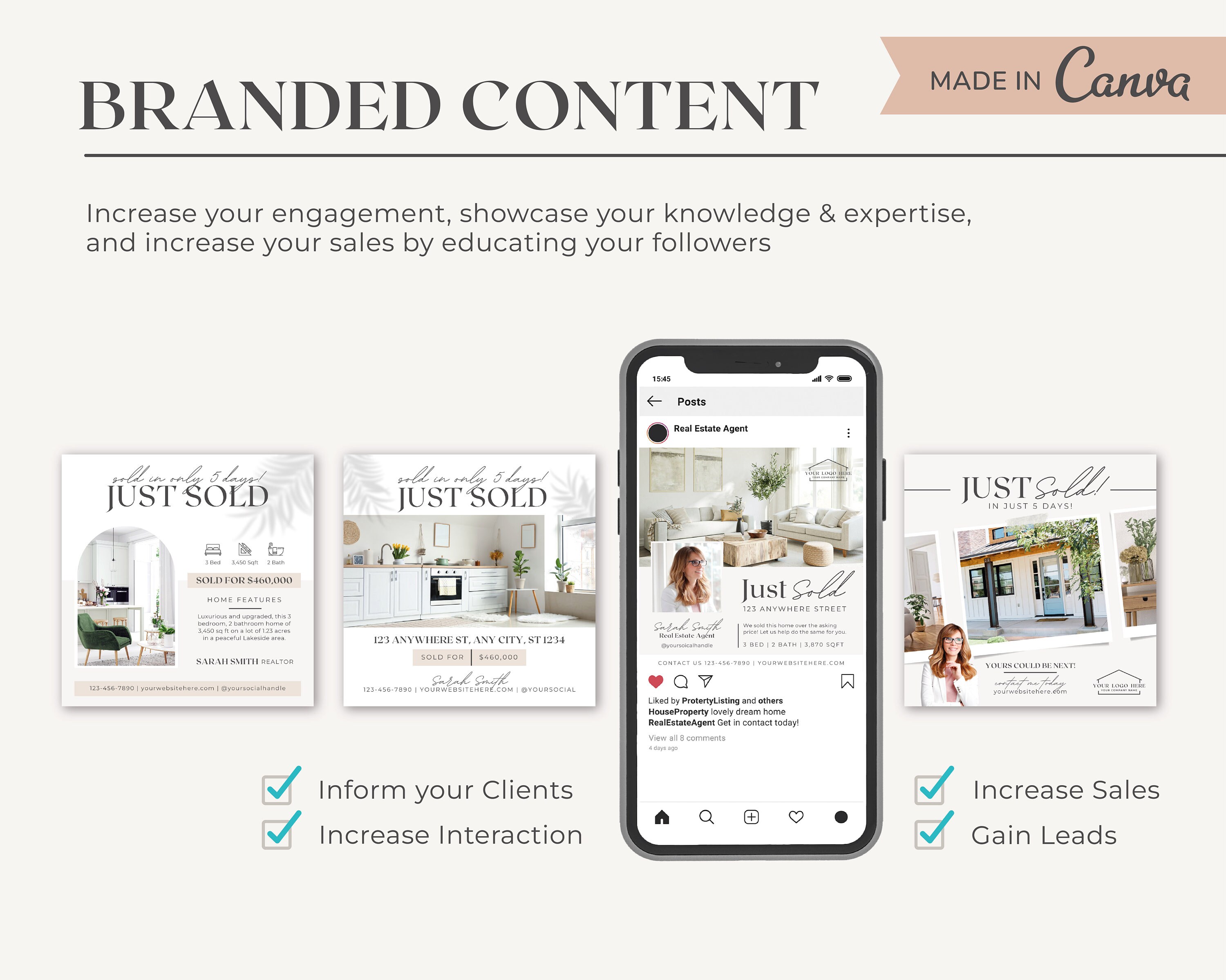 20 Just Sold Real Estate Instagram Posts | Real Estate Social Media ...