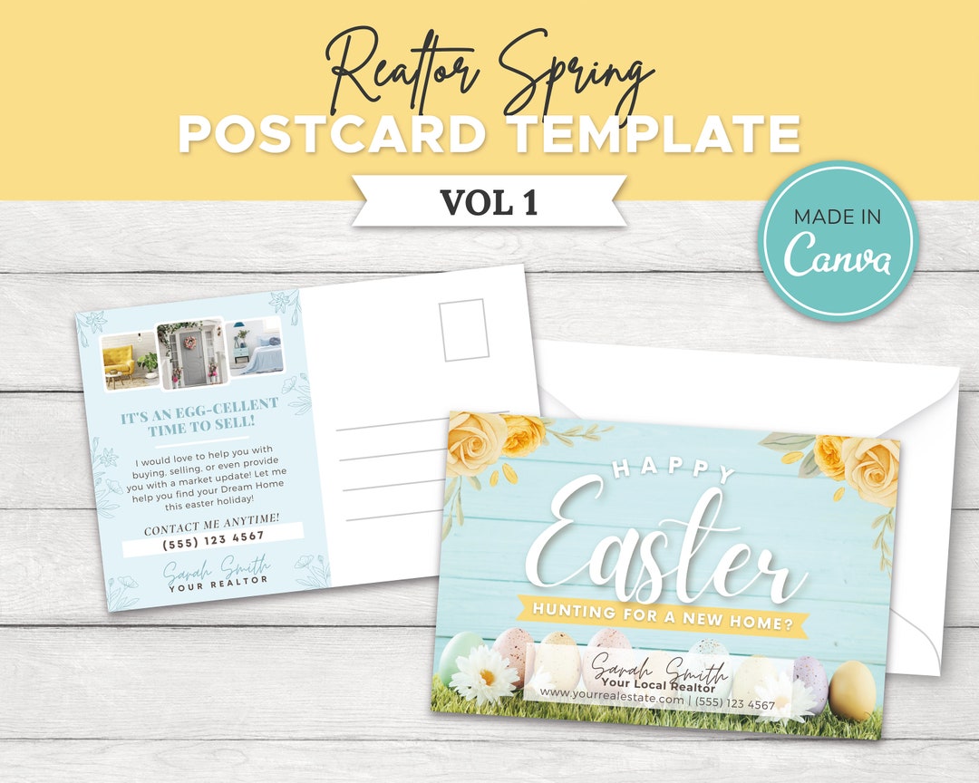 Easter Real Estate Postcard | Real Estate Spring Marketing | Realtor ...