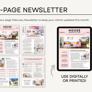 Real Estate February Newsletter Real Estate Marketing Realtor Template ...
