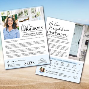 Summer Real Estate Flyer Bundle | Hello Neighbor Letter | Open House ...